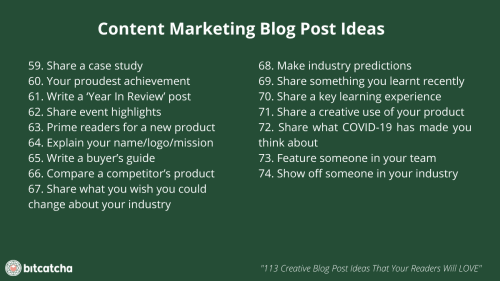 113 Blog Post Ideas That Your Readers Will Love